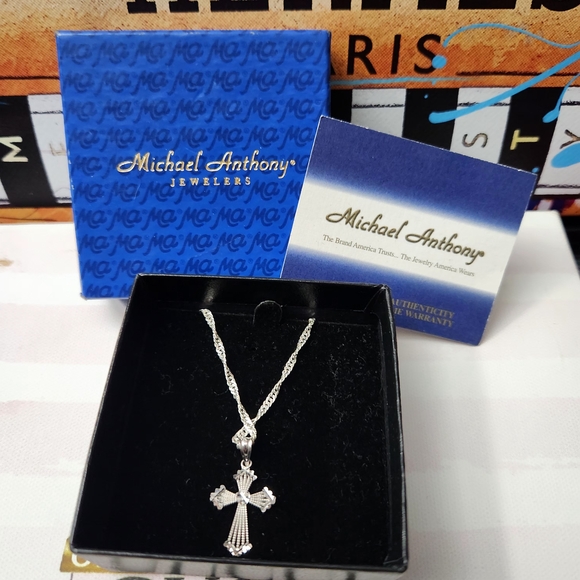 Michael Anthony | Jewelry | Michael Anthony 4k Solid White Gold Cross ...